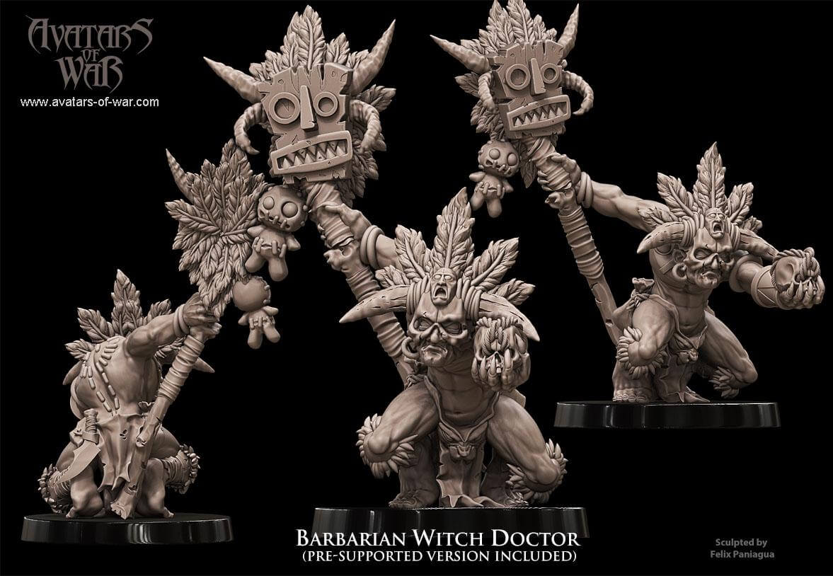Barbarian Witch Doctor - Avatars of War – WyrdWood Creations