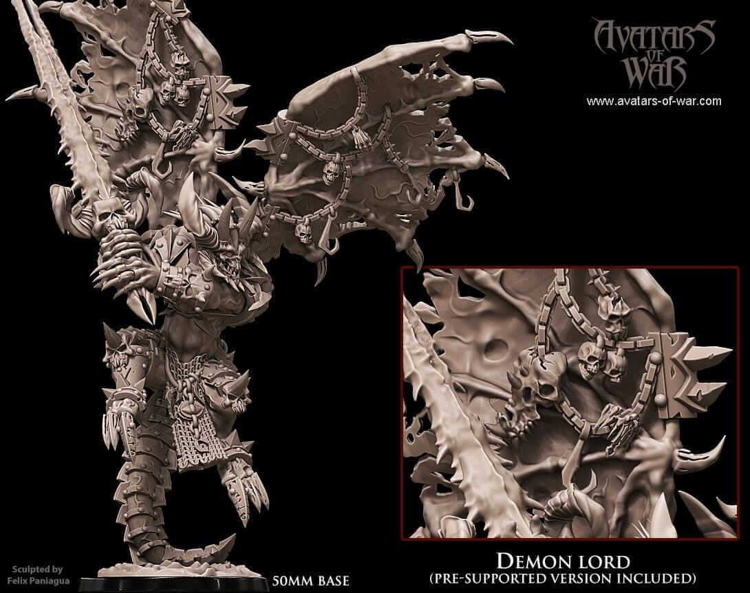 Daemon Lord of Wrath - Avatars of War - WyrdWood – WyrdWood Creations